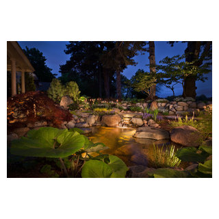 Intimate Courtyard, Pond and Stream - Modern - Landscape - Detroit - by ...
