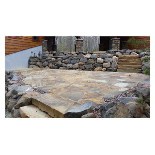 King Quarry Stone installed by Tillman Landscapes - Rustic - Landscape ...