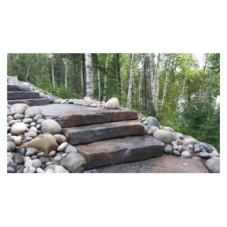 Lakefront steps - Rustic - Landscape - Other - by TOUGH OAKS ...