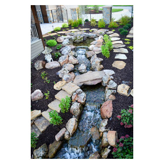 Lakeside Entertainment Water Feature - Rustic - Landscape - Omaha - by ...