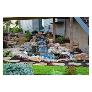 Lakeside Entertainment Water Feature - Rustic - Landscape - Omaha - by ...