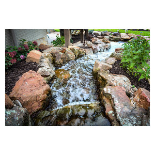 Lakeside Entertainment Water Feature - Rustic - Landscape - Omaha - by ...