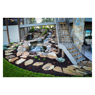 Lakeside Entertainment Water Feature - Rustic - Landscape - Omaha - by ...