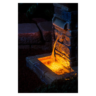LED Garden Water Fountain Accent Lighting - Contemporary - Landscape ...