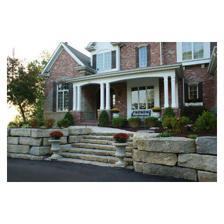 Ledgerock Retaining Wall & Stairs - Contemporary - Landscape - St Louis ...