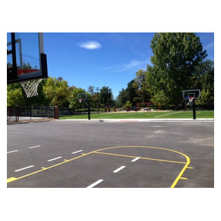 Loren O's Pro Dunk Gold Basketball System on a 72x80 in Denver, CO ...