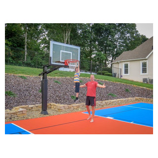 michael p's Pro Dunk Gold Basketball System on a 30x60 in Kingsport, TN ...