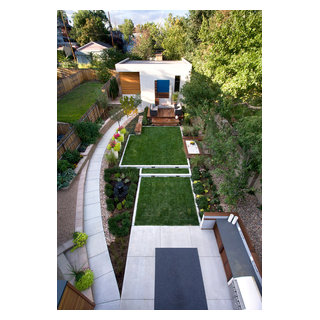 Modern Heavy Timber Curved Wall Home - Contemporary - Landscape ...