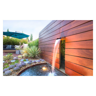 Modern Minimalistic Water Feature - Contemporary - Landscape - Orange ...