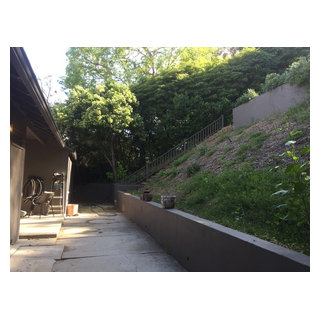 Narrow Back Yard with Steep Slope - Modern - Garten - Los Angeles - von ...
