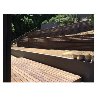 Narrow Back Yard with Steep Slope - Modern - Garten - Los Angeles - von ...