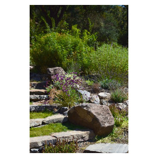 Native Garden Dry Stacked Steps - Shabby-chic Style - Landscape - San ...