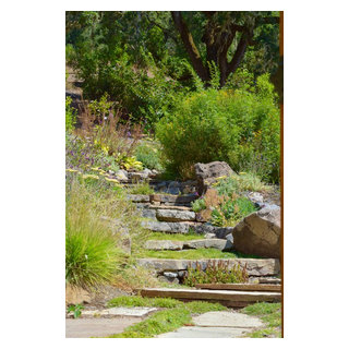 Native Garden Dry Stacked Steps - Farmhouse - Landscape - San Francisco ...