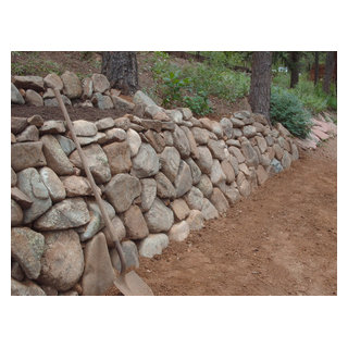 Natural dry stack wall in Colorado. By Mountaineer Landscaping and ...
