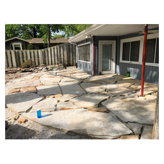 Natural Stone Patio - Contemporary - Landscape - Other - by Yoder Lawn ...