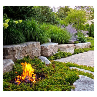 Natural Stone Retaining Walls & Patios - Traditional - Landscape ...