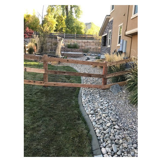 New fence and curb install - Rustic - Landscape - Denver - by ...