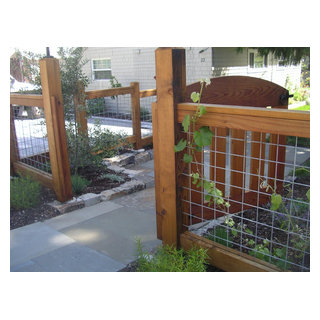 new hogwire and redwood fence - Eclectic - Landscape - San Francisco ...