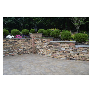 Parking pad Reno, brick retaining wall, stone retaining wall ...
