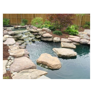 Pond with floating step stones - Traditional - Landscape - Seattle - by ...