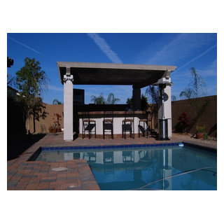 Pool, Bar & Arbor Structure - Traditional - Landscape - Phoenix - by ...
