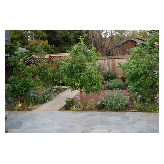 Quartzite flagstone walkway with DG path - Craftsman - Landscape - San ...