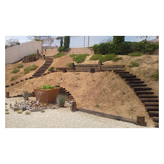 Railroad Ties Tamed - Contemporary - Landscape - Los Angeles - by ...