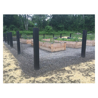 Raised garden beds and deer fence - Contemporary - Landscape - New York ...