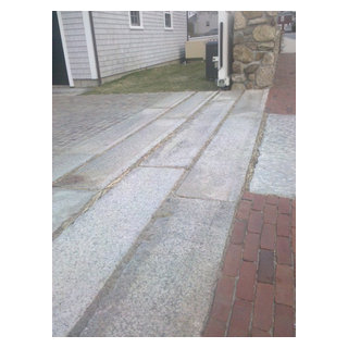 Reclaimed Stone Curb Driveway Apron - Traditional - Landscape - New ...