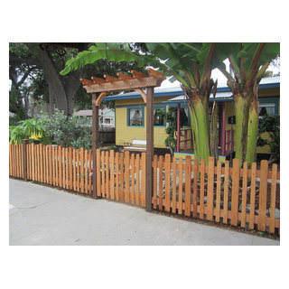 Redwood Picket Fence - Traditional - Landscape - San Francisco - by Ger ...