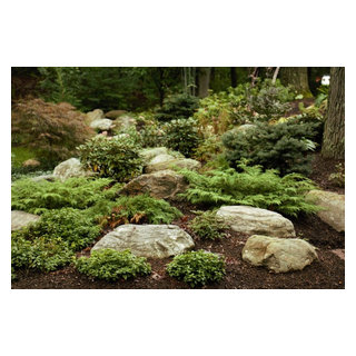 Rock Garden Landscape Design Natick, Massachusetts - Rustic - Landscape ...