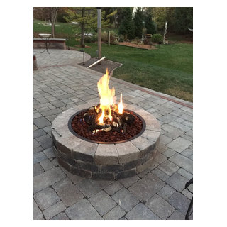 Round Gas Fire Pit - Traditional - Landscape - Milwaukee - by ...
