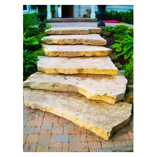 Rustic Natural Stone Steps - Rustic - Garden - Toronto - by Dusil ...