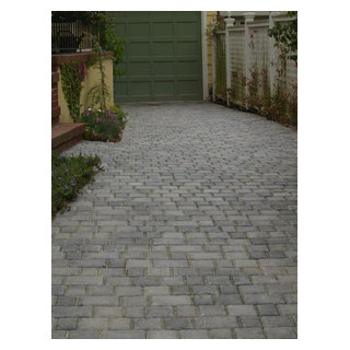 Rustic Paver Cobble Driveway - Mediterranean - Landscape - San ...