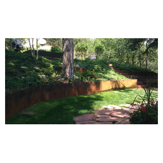 Rustic Steel Retaining Wall - Modern - Landscape - Salt Lake City - by ...