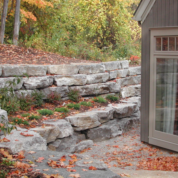 Two Tier Retaining Wall - Photos & Ideas | Houzz