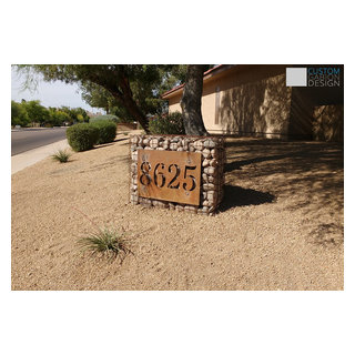 Scottsdale Trails Gabion Sign - Rustic - Landscape - Phoenix - by ...