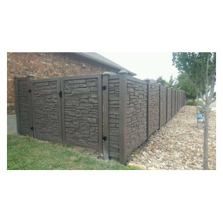 SimTek Faux Stone Privacy Fence - Modern - Landscape - Austin - by ...