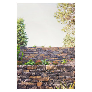 Stacked Basalt Retaining Walls - Modern - Landscape - Other - by ...