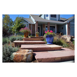Staggered Brick Steps Entry - Traditional - Landscape - Denver - by ...