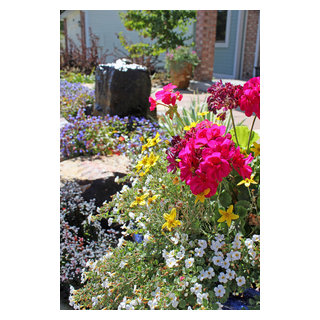 Staggered Brick Steps Entry - Classique - Jardin - Denver - par Alpine ...