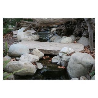 Stamped Concrete - Creek Bridge - Traditional - Garden - Los Angeles ...