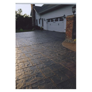 Stamped Concrete Driveway - Overlay - Modern - Landscape - St Louis - by Decorative Concrete ...