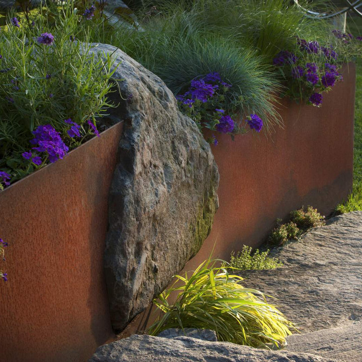 Corten Steel Retaining Wall - Photos & Ideas | Houzz