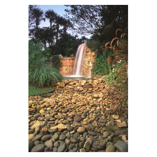 Stone Creek Ranch Waterfall - Traditional - Landscape - Miami - by ...