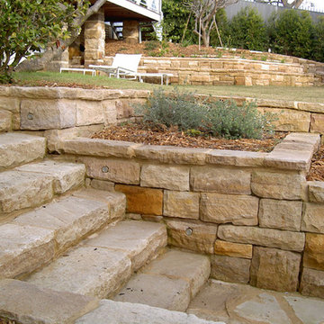 Stair Retaining Wall - Photos & Ideas | Houzz