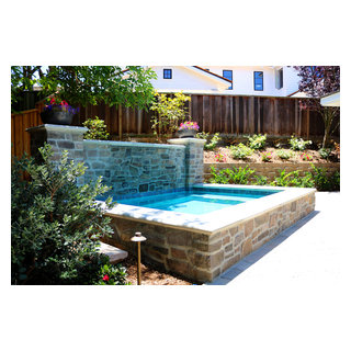 Stone Veneer Spa - Rustic - Landscape - Orange County - by Ecoworkz Inc ...