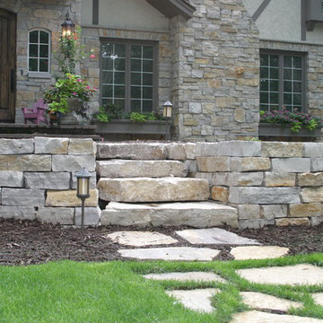 Front Entryway With Stone Steps - Photos & Ideas | Houzz