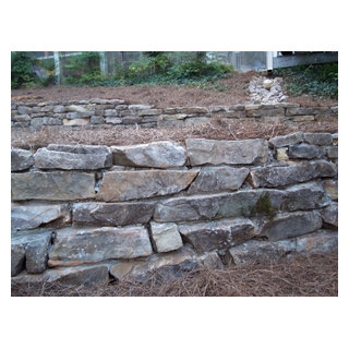 Tennessee Fieldstone Stack Wall Detail - Traditional - Landscape ...