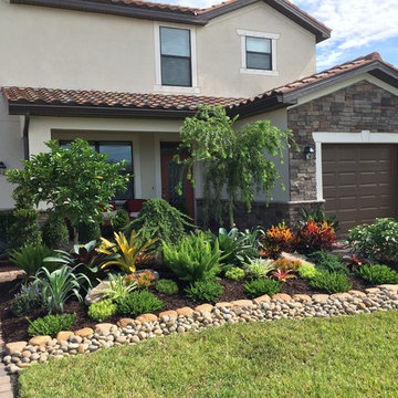 75 Tropical Front Yard Landscaping Ideas You'll Love - February, 2025 ...